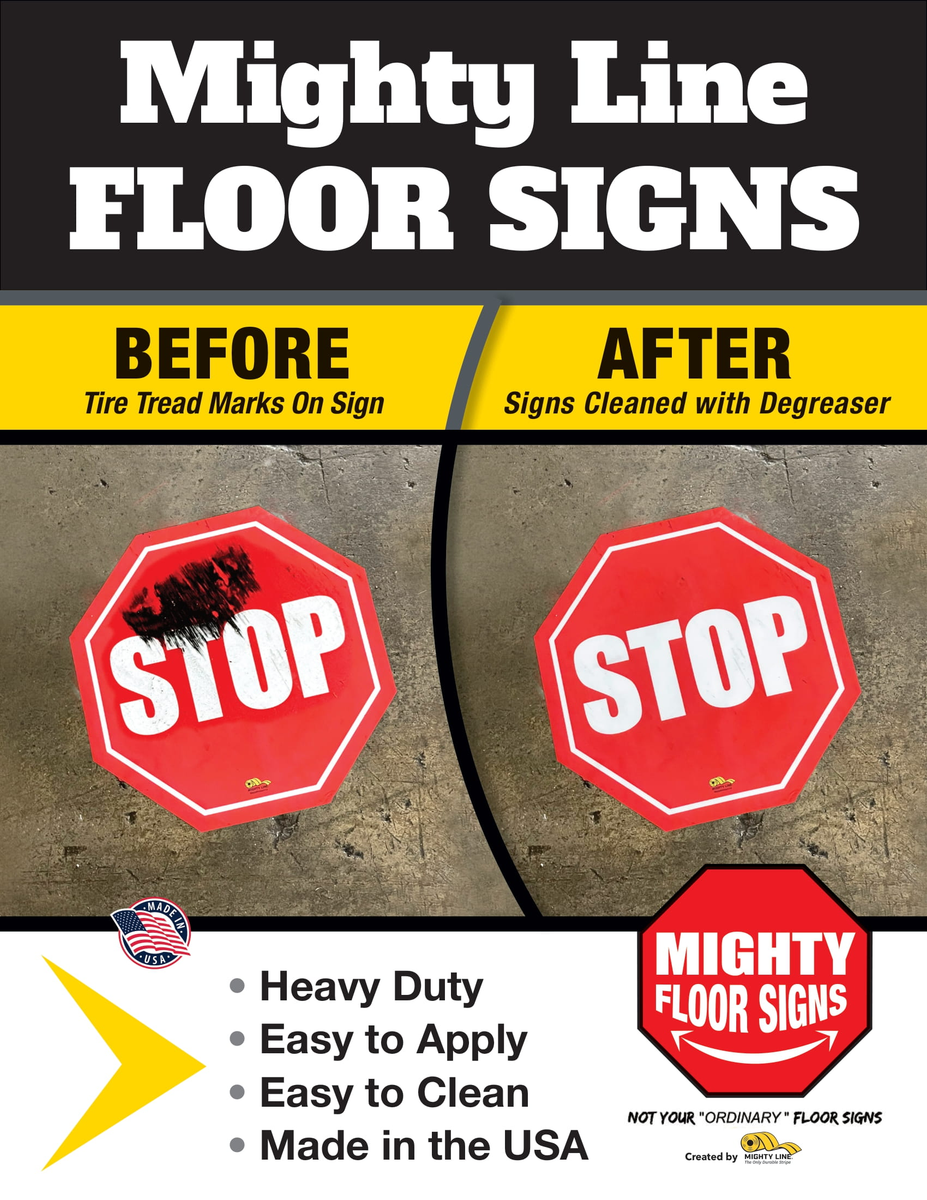 Floor Signs | Safety Floor Signage for Warehouses | Mighty Line Tape ...