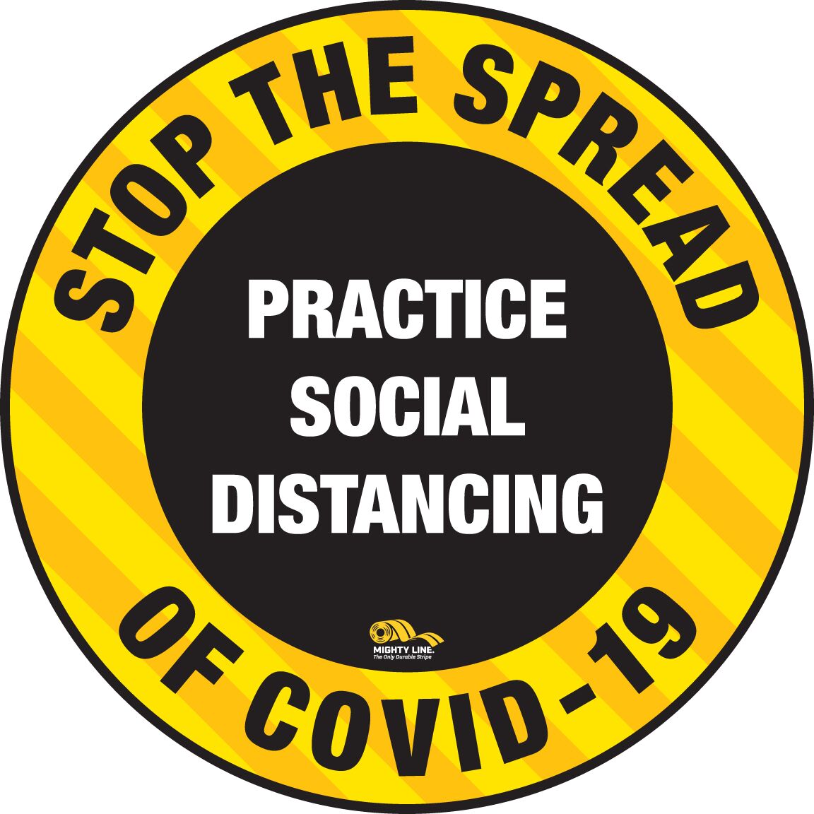 Social Distancing Signs and COVID-19 Signs | Mighty Line Tape – Mighty ...
