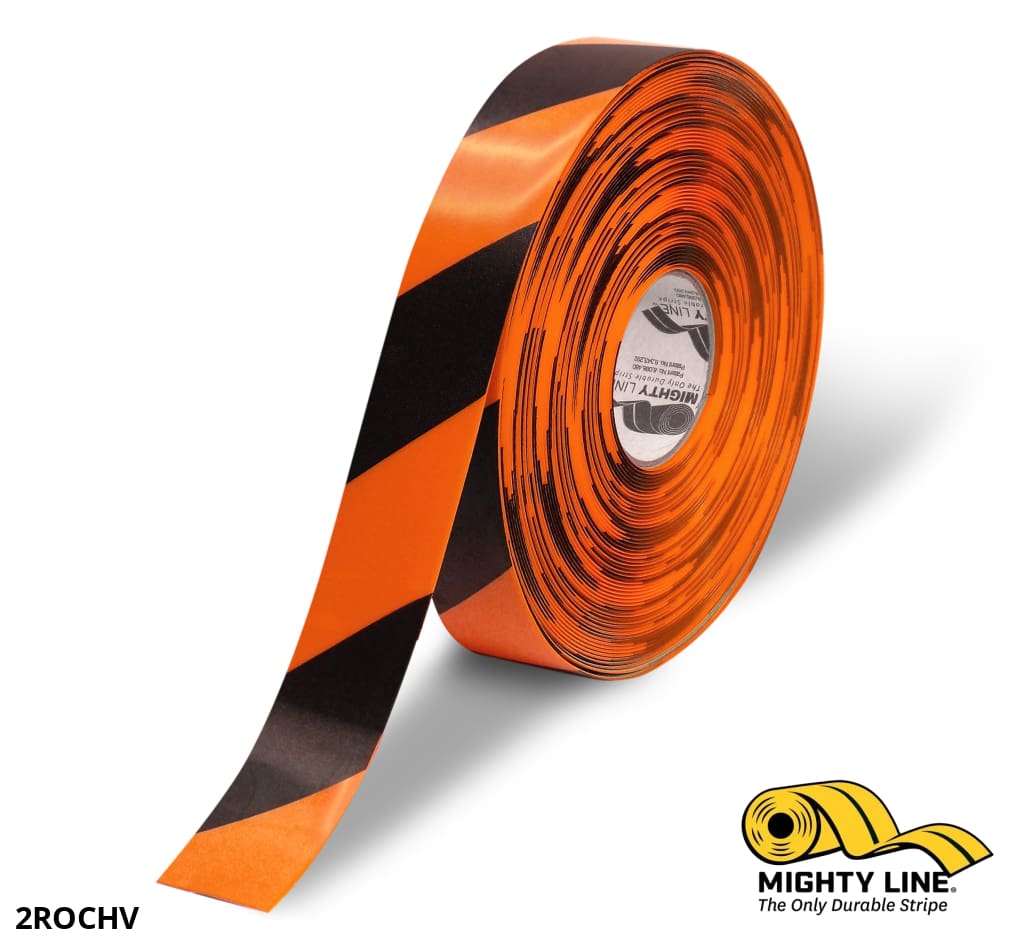 2” Orange Floor Tape with Black Chevrons | Mighty Line Tape – Mighty ...
