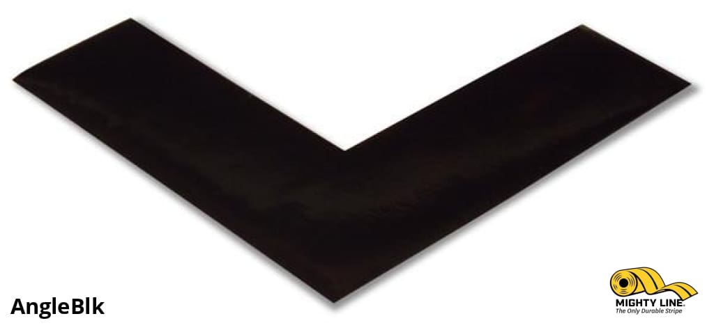 Mighty Line 2" Wide Solid BLACK Angle - Pack of 100 - 5s Floor Tape ...