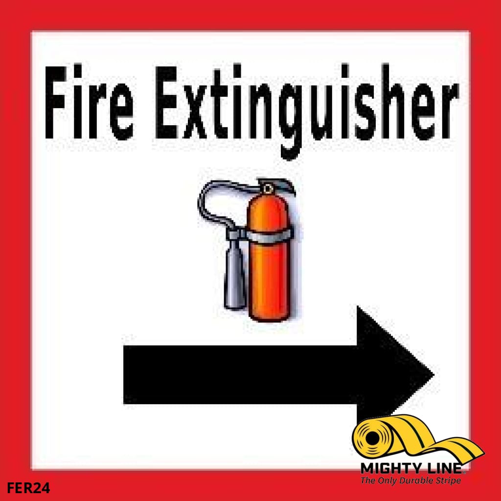 Fire Extinguisher Arrow 24" – Mighty Line Floor Tape
