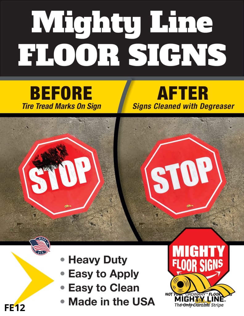 Fire Extinguisher Pull Aim Squeeze Sweep Floor Sign – Mighty Line Floor ...
