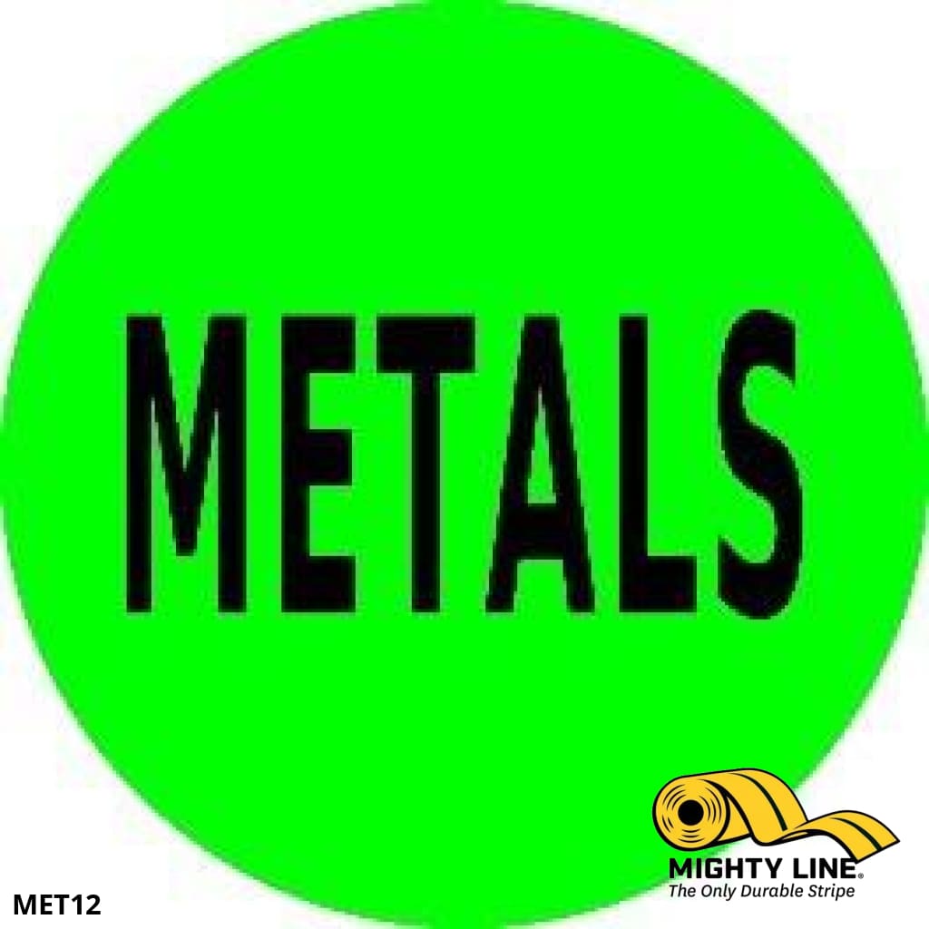 Metal Floor Signs | Floor Signs for Metals | Mighty Line Tape – Mighty ...