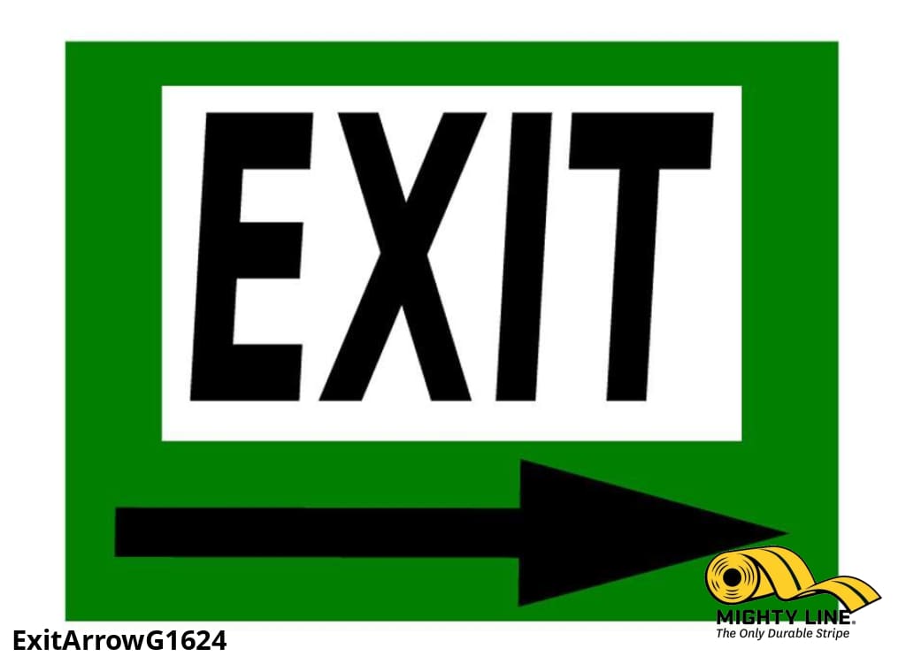 Mighty Line EXIT Sign - 1 Sign - Floor Marking – Mighty Line Floor Tape