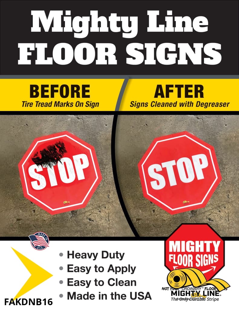 Mighty Line First Aid Do Not Block Floor Sign – Mighty Line Floor Tape