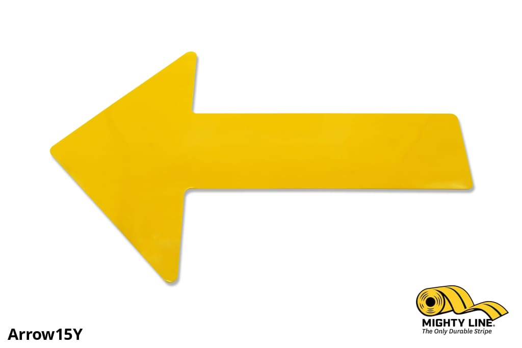 New* JUMBO YELLOW Arrow - Pack of 20 - Floor Marking 10" x 15" – Mighty ...