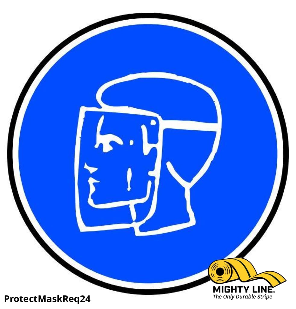 Protection Mask Required Sign - 1 Sign - Floor Marking – Mighty Line ...
