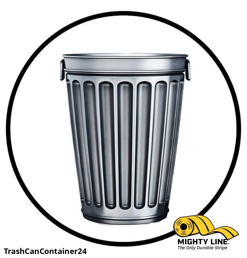 Trash Can Container Sign - 1 Sign - Floor Marking – Mighty Line Floor Tape